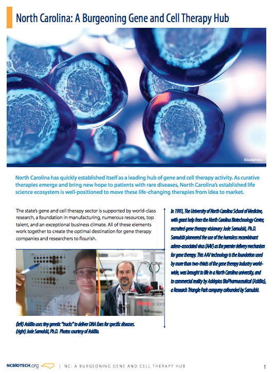 NCBiotech Gene Therapy White Paper Download | North Carolina ...